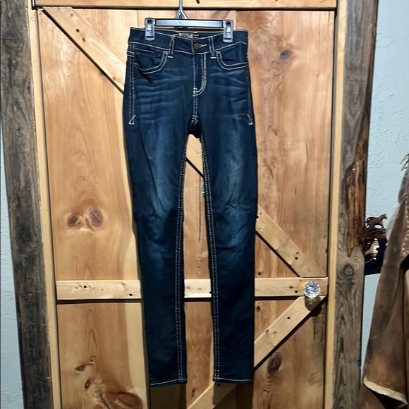 Buckle | Jeans | Buckle Black Dark Blue Skinny Jeans With Tapered Leg ...